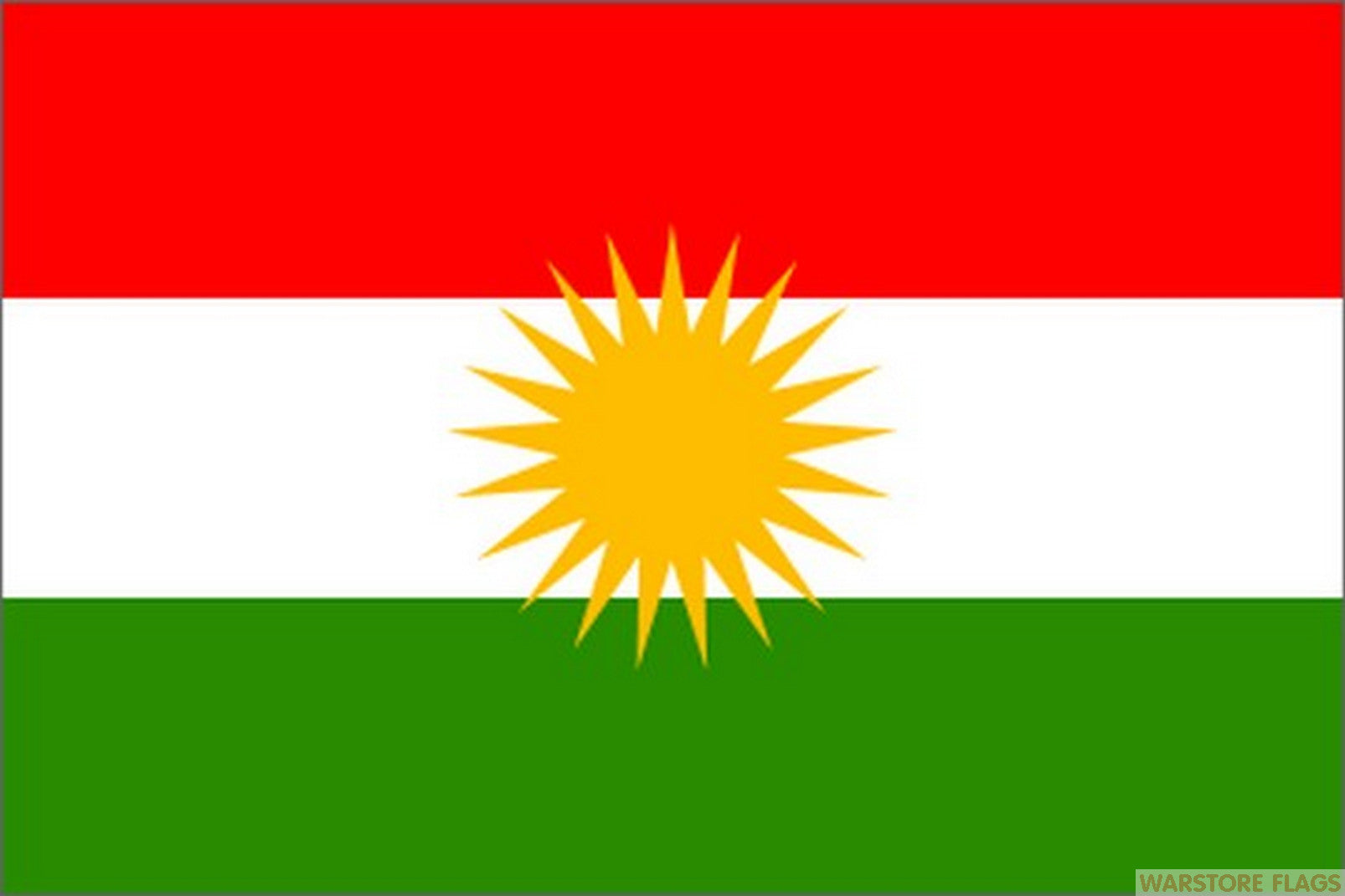 KURDISTAN FLAG 3X2 feet 90cm x 60cm FLAGS – WARSTORE FLAGS