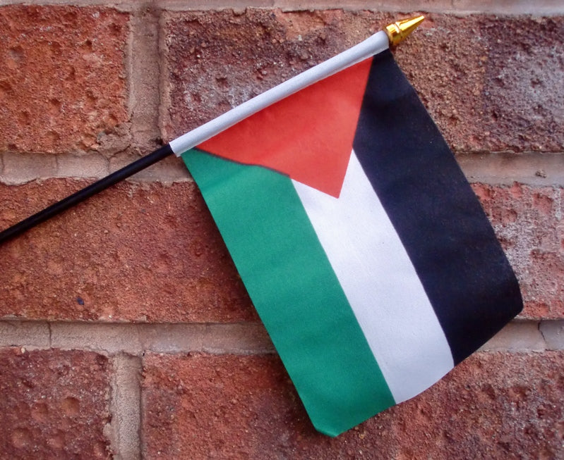 PALESTINE SMALL HAND WAVING FLAG 6"X4" flags Palestinian Gaza ...
